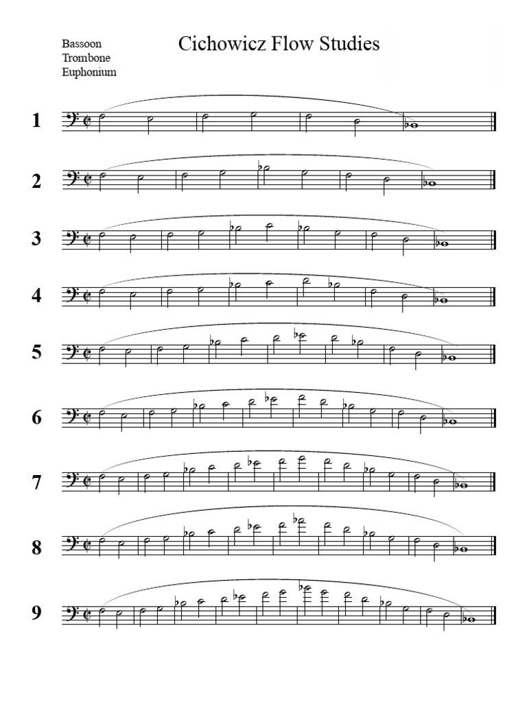 Trombone Euphonium Advanced Flow Studies | PDF