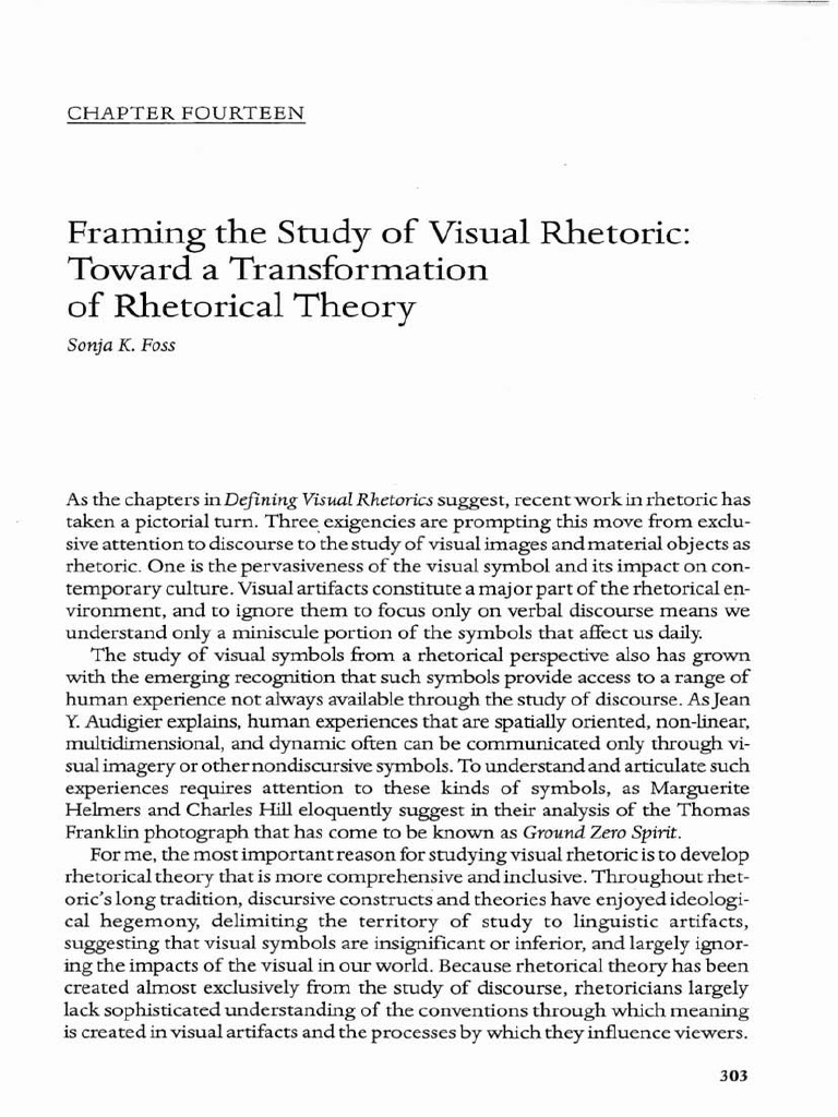 Framing The Study of Visual Rhetoric | PDF | Rhetoric | Experience