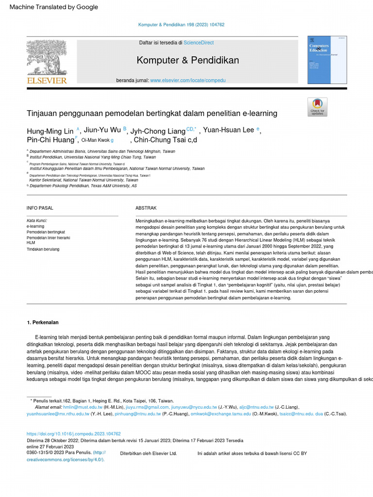 Rujukan Seminar 15 Menggunakan Model Bertingkat M Learning | PDF
