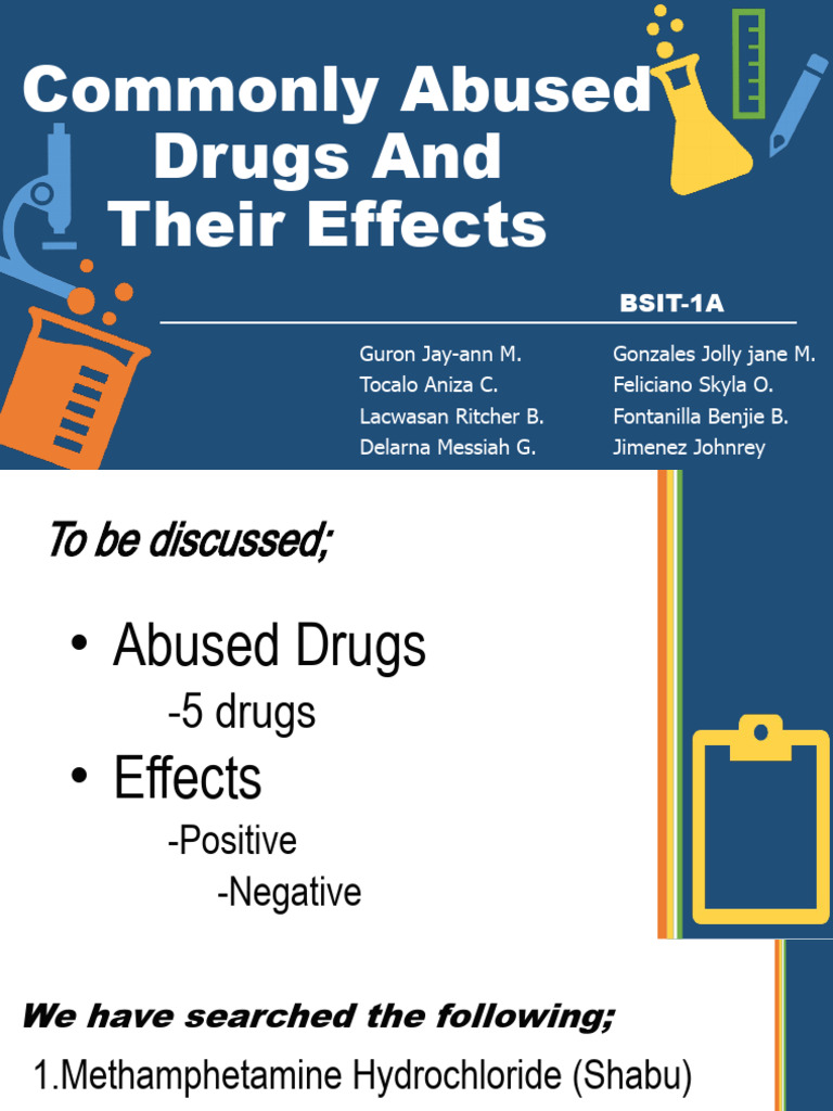 Commonly Abused Drugs and Their Effects BSIT 1A | PDF | Recreational ... Commonly Abused Drugs and Their Effects BSIT 1A | PDF | Recreational ...