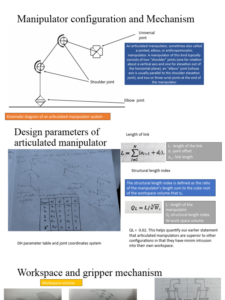 Manipulator Configuration and Mechanism | PDF | Cartesian Coordinate ...