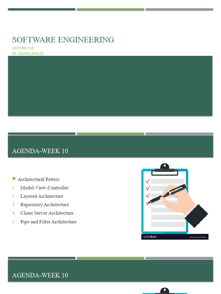 Week -10b-Software Engineering (1) | PDF | Model–View–Controller | Server (Computing)