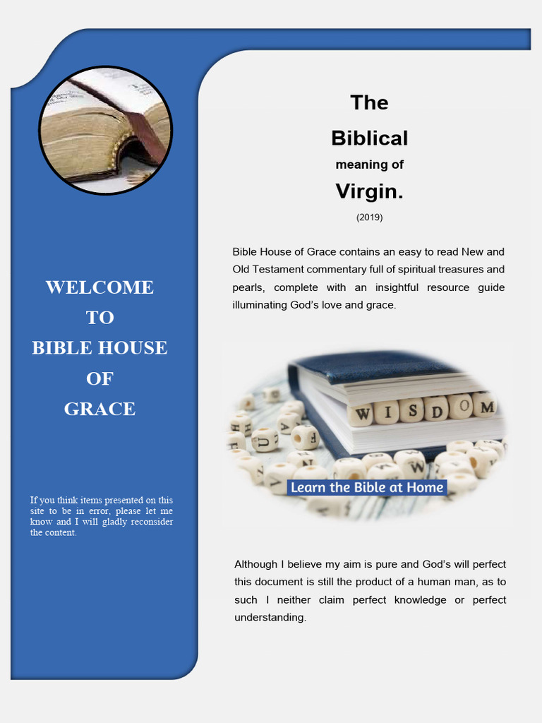 Virgin The Biblical Meaning of Virgin | PDF