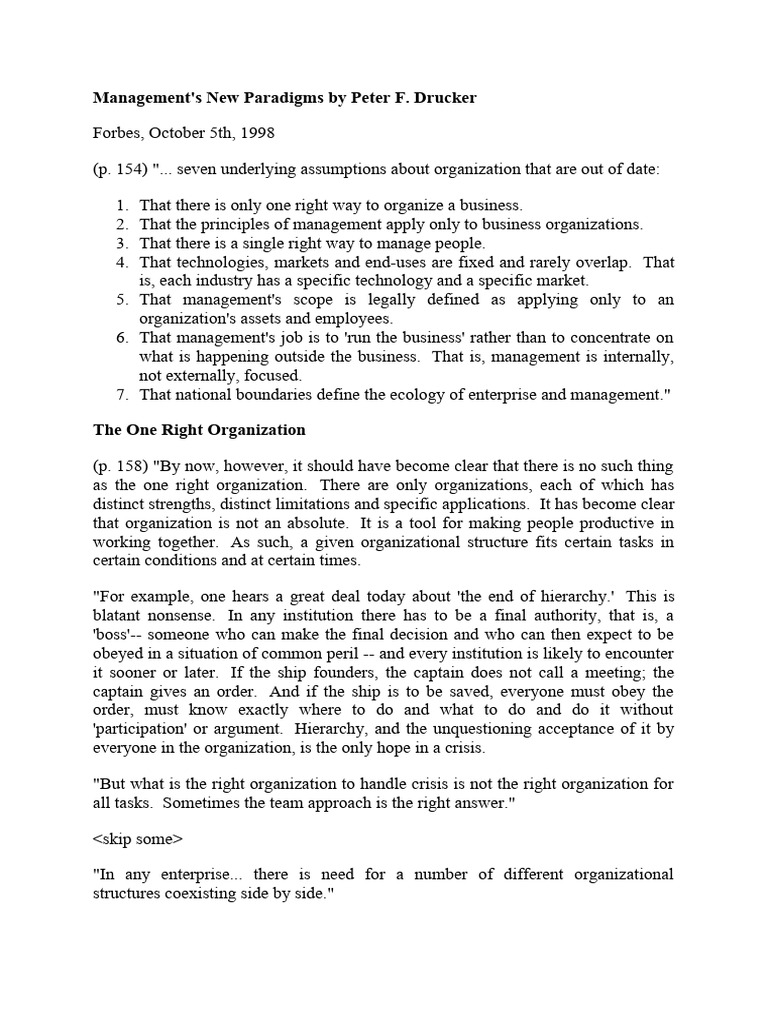 New Management Paradigms Explained | PDF