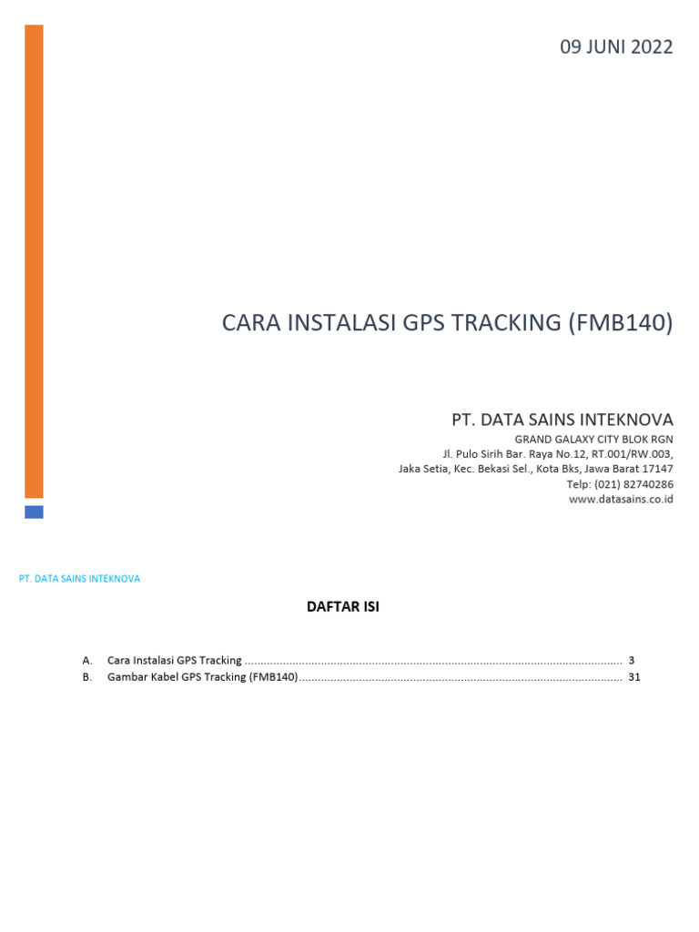 Instalasi GPS Tracking FMB140 | PDF