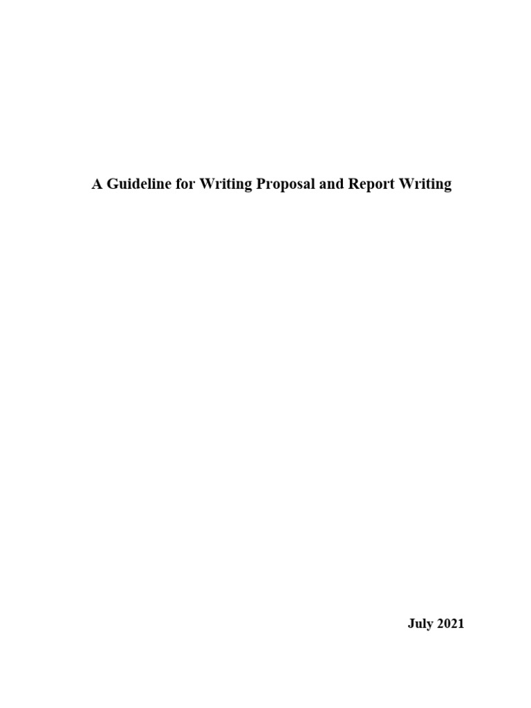 Guideline For Writing Proposal & Thesis January 2021 | PDF | Methodology | Statistics