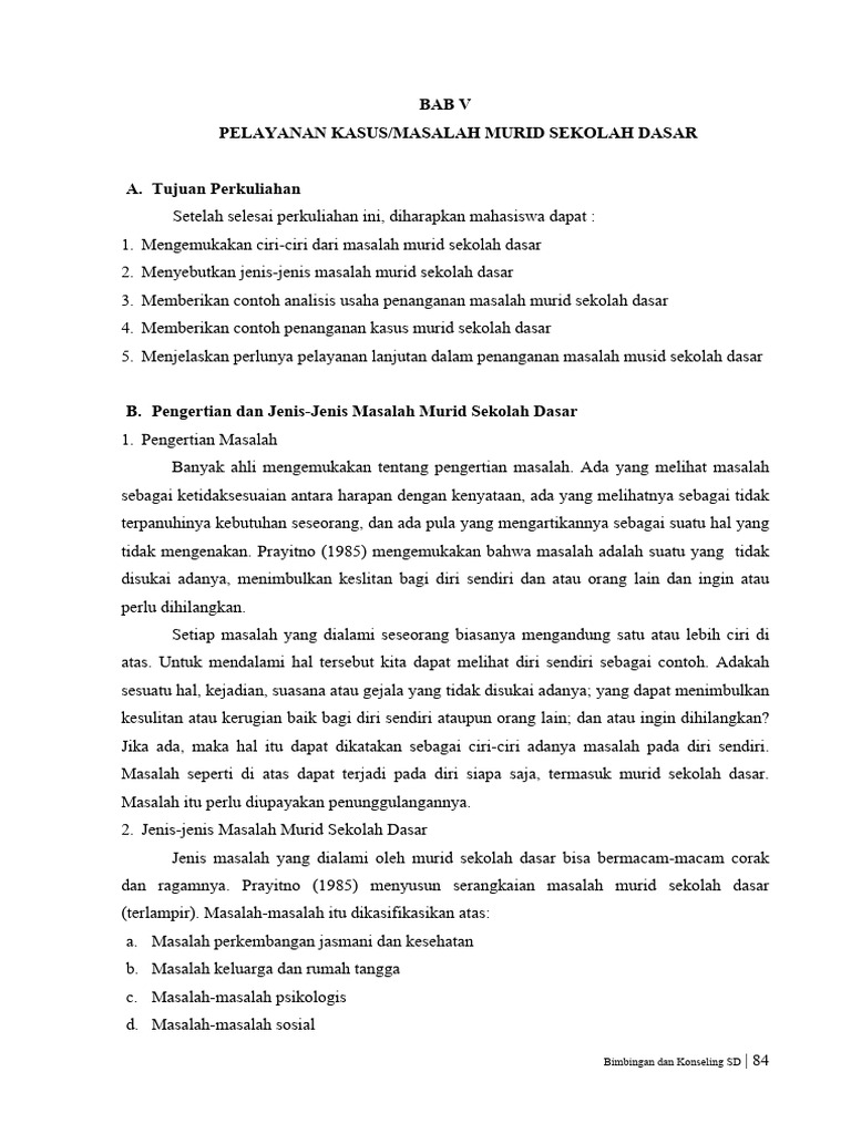 BAB V BK MODUL Bimbingan Konseling | PDF