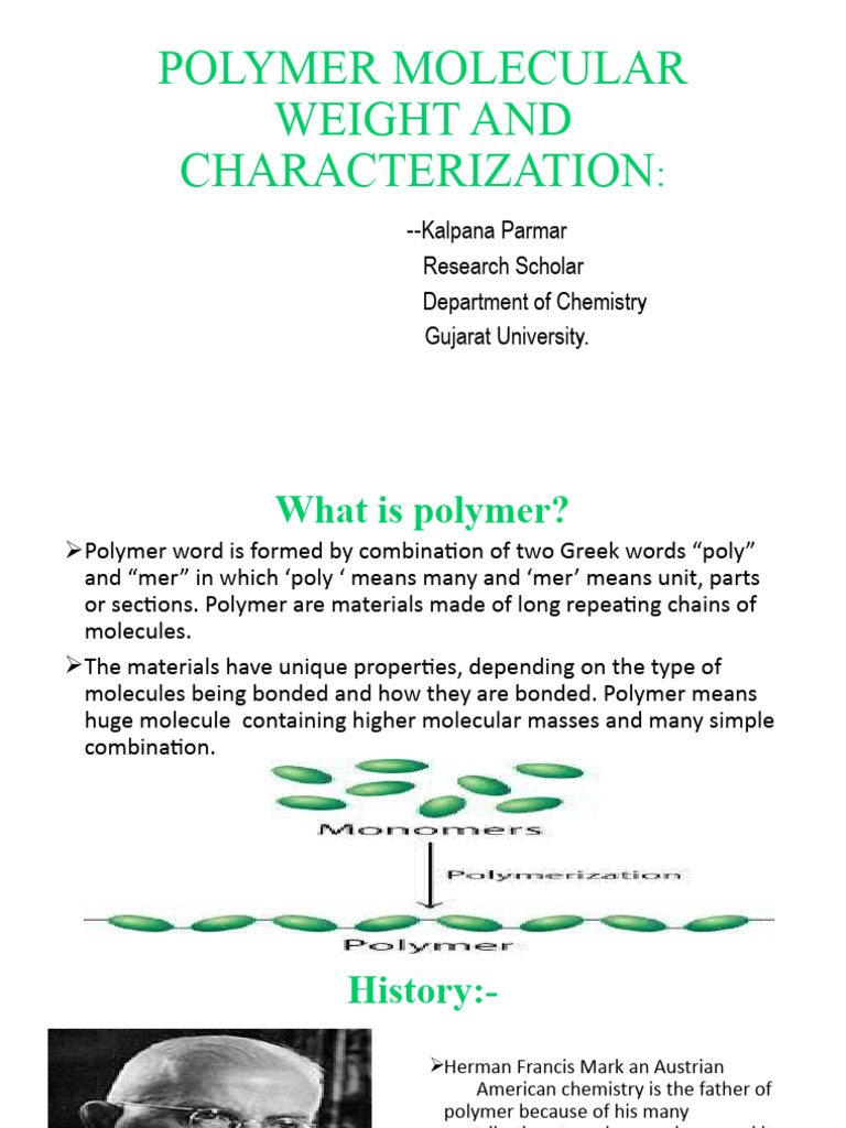 Polymer Molecular Weight and Characterization | Download Free PDF ...