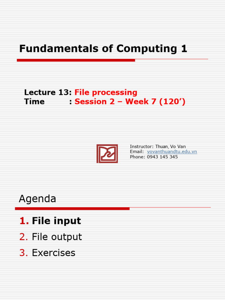 CMU-CS 303 - Fundamentals of Computing 1 - 2020S - Lecture Slides - 7-2 | PDF | Computer File ...