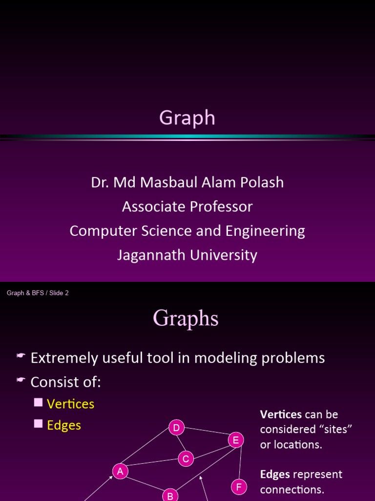 Lecture 01 Graphs | Download Free PDF | Vertex (Graph Theory) | Mathematical Concepts