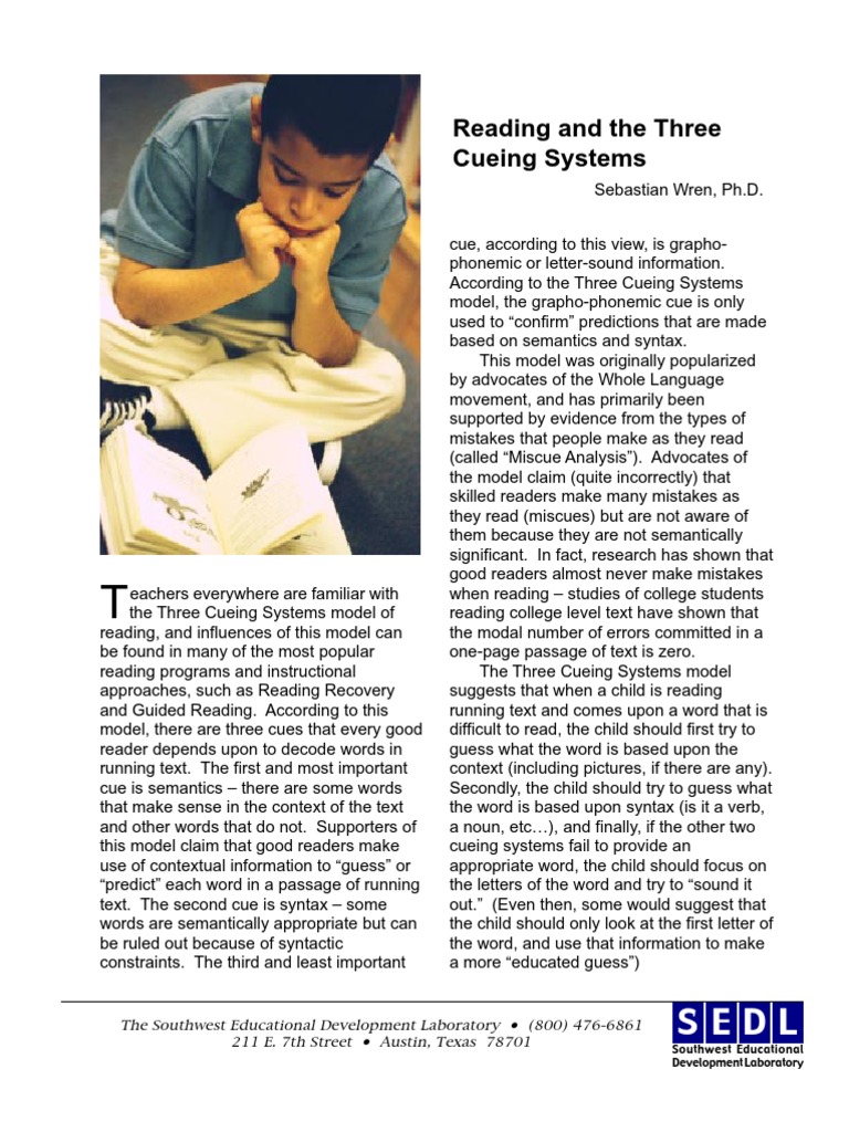 3 Cue | PDF | Reading Comprehension | Word