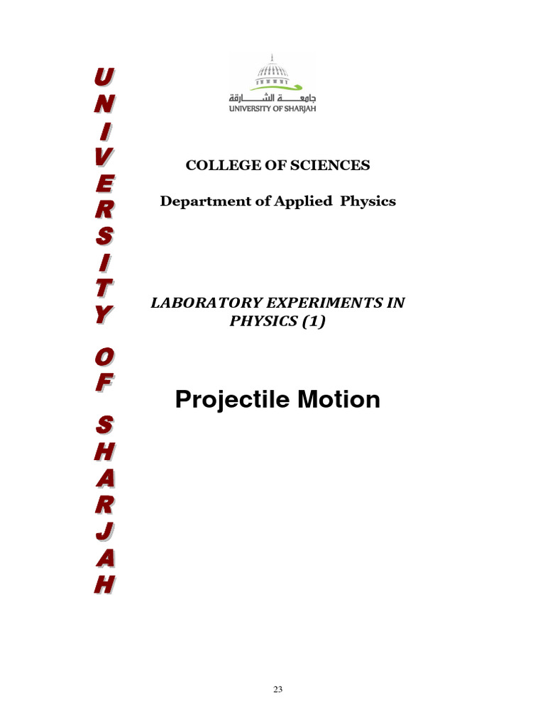 Exp (05) - Projectile Motion (Manual) | PDF | Projectiles | Acceleration