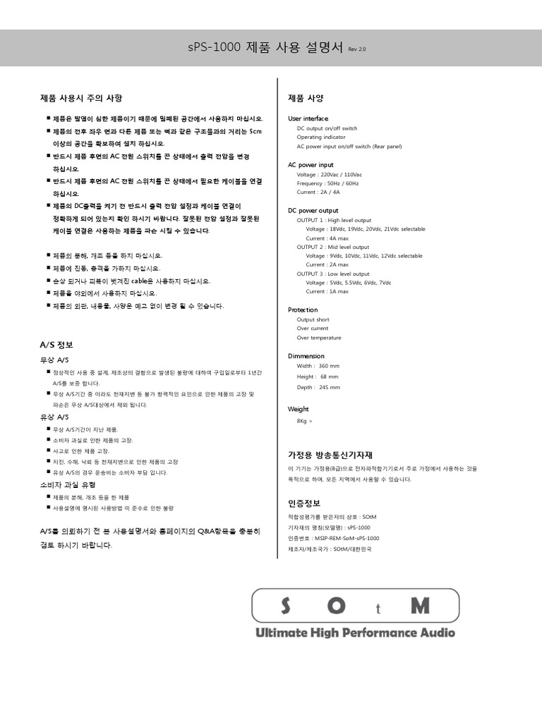 sPS-1000 Guide R2 0 | PDF