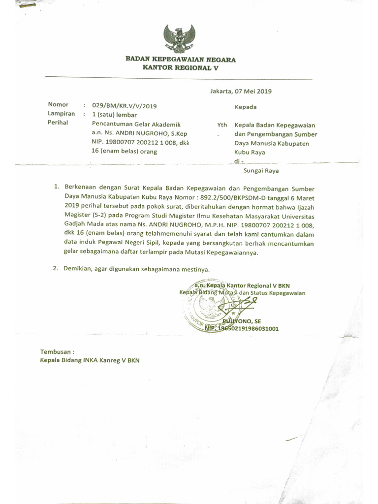 Pencamtuman Gelar SK3 | PDF