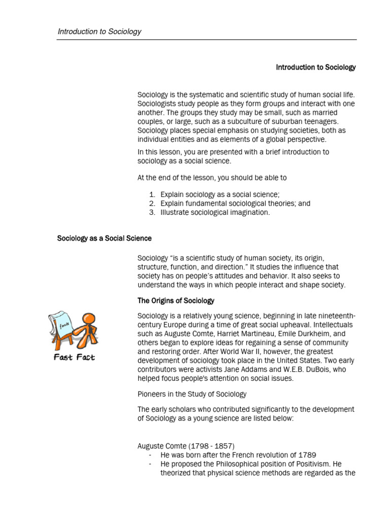 Introduction To Sociology | PDF | Sociology | Social Sciences