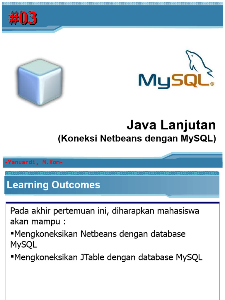 Java Lanjutan 03 - Koneksi Netbeans - MySQL | PDF