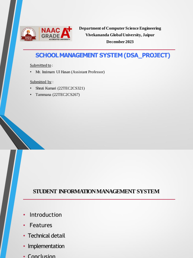 School Management System Pdf Information User Interface