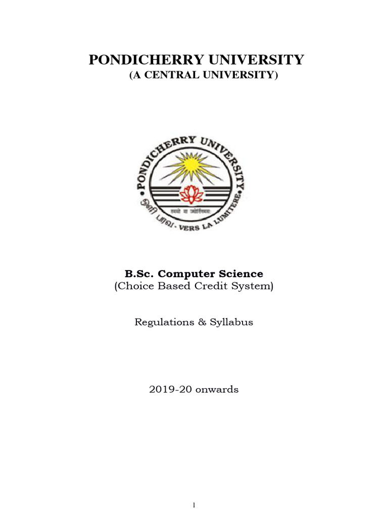 B.Sc. Computer Science Syllabus 2019-20 | PDF | Programming | Computer ...