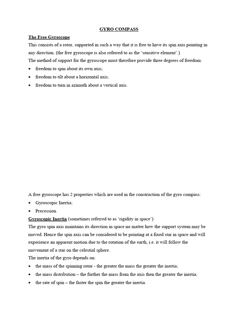 Gyro | PDF | Gyroscope | Rotation
