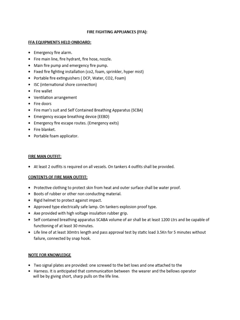 Fire Fighting Appliances Pdf Manufactured Goods Physical Sciences