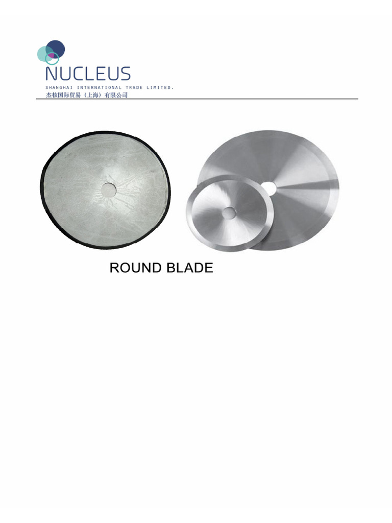 Round Blade Catalog | PDF