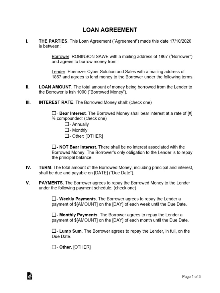 Loans Forms | PDF | Loans | Interest