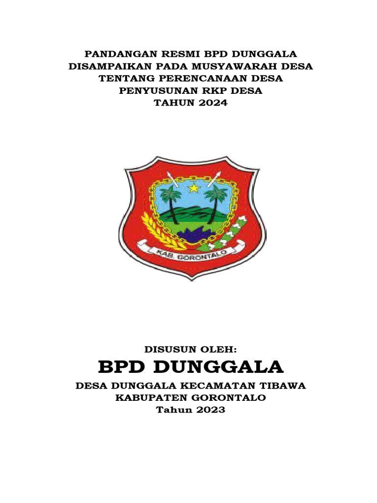 Pandangan Resmi BPD Musdes Rkpdes | PDF