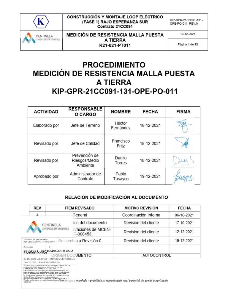 KIP-GPR-21CC091-131-OPE-PO-011_0 | PDF | Seguridad y salud ocupacional ...