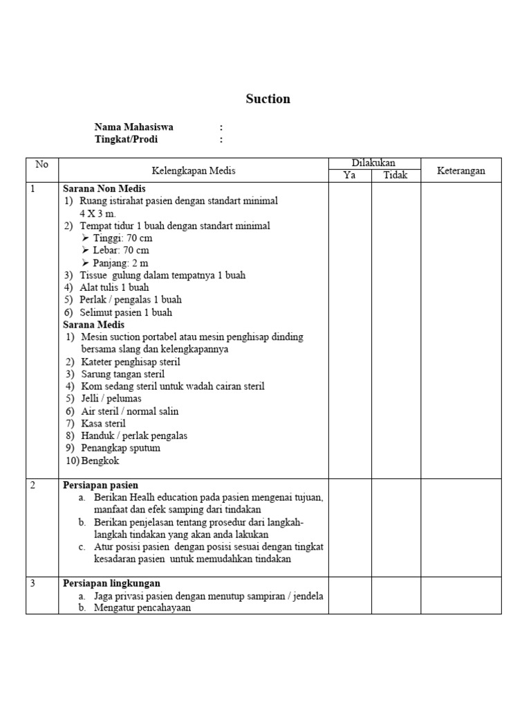 Sop Suction, Nebu Dan Postural Drainage | PDF