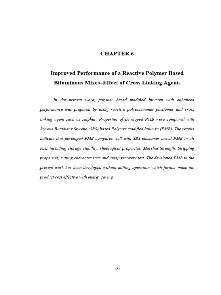 11 - Chapter 6-Improved Performance of A Reactive Polymer Based | PDF | Copolymer | Polymers