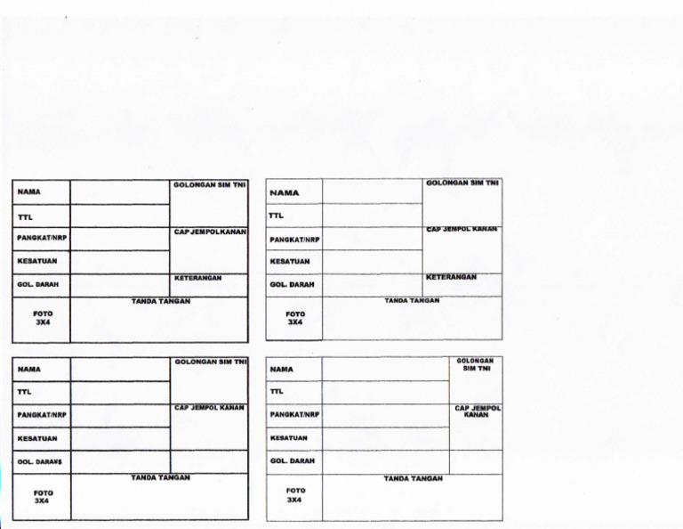 Formulir Sim Dinas | PDF