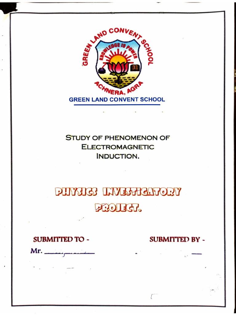 Class 12th Physics Activity File Topic-Self Inductance | PDF