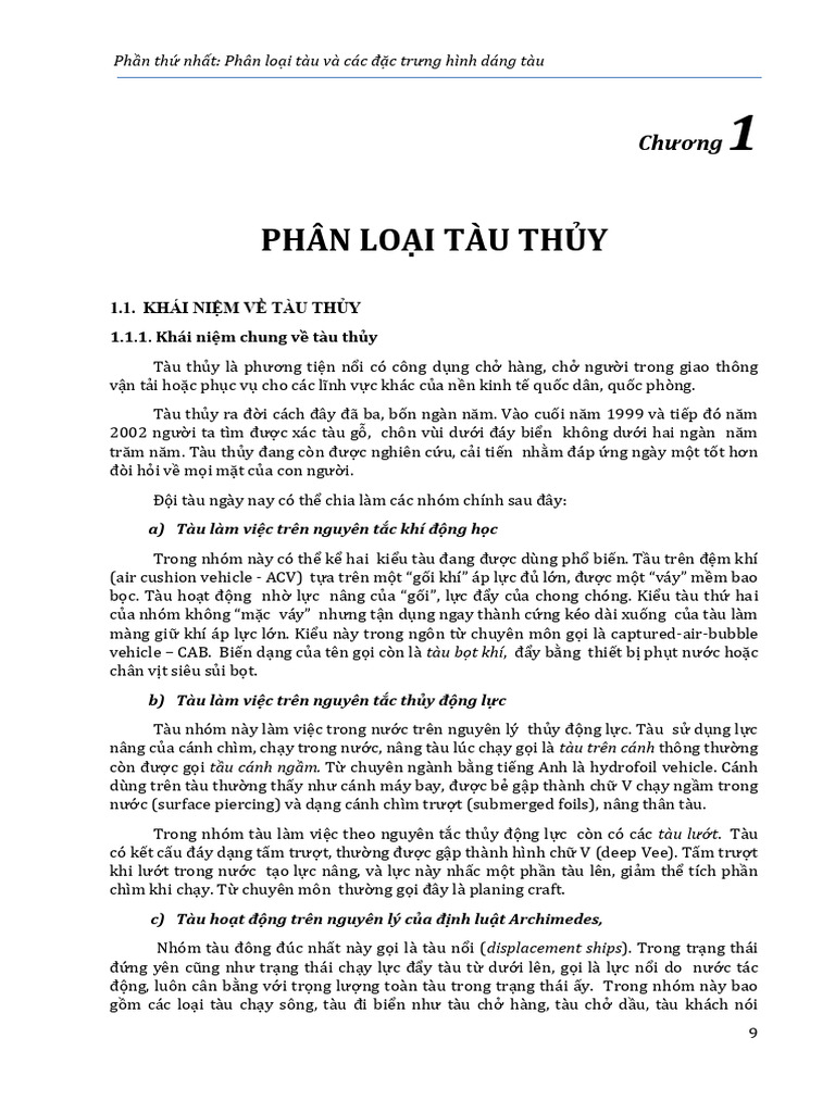 Phân Lo I Tàu TH Y: Chương | PDF