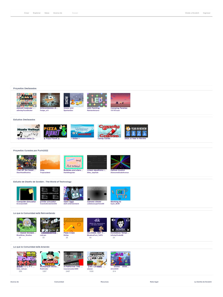 Proyectos y Estudios Destacados en Scratch | PDF