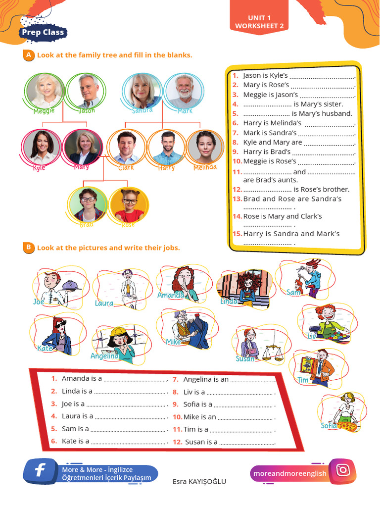 Prep Class - Unit 1 - Worksheet 2 | PDF