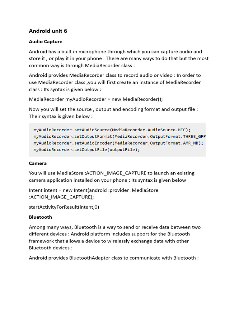 Android Unit 6 | Download Free PDF | Android (Operating System) | Google Play