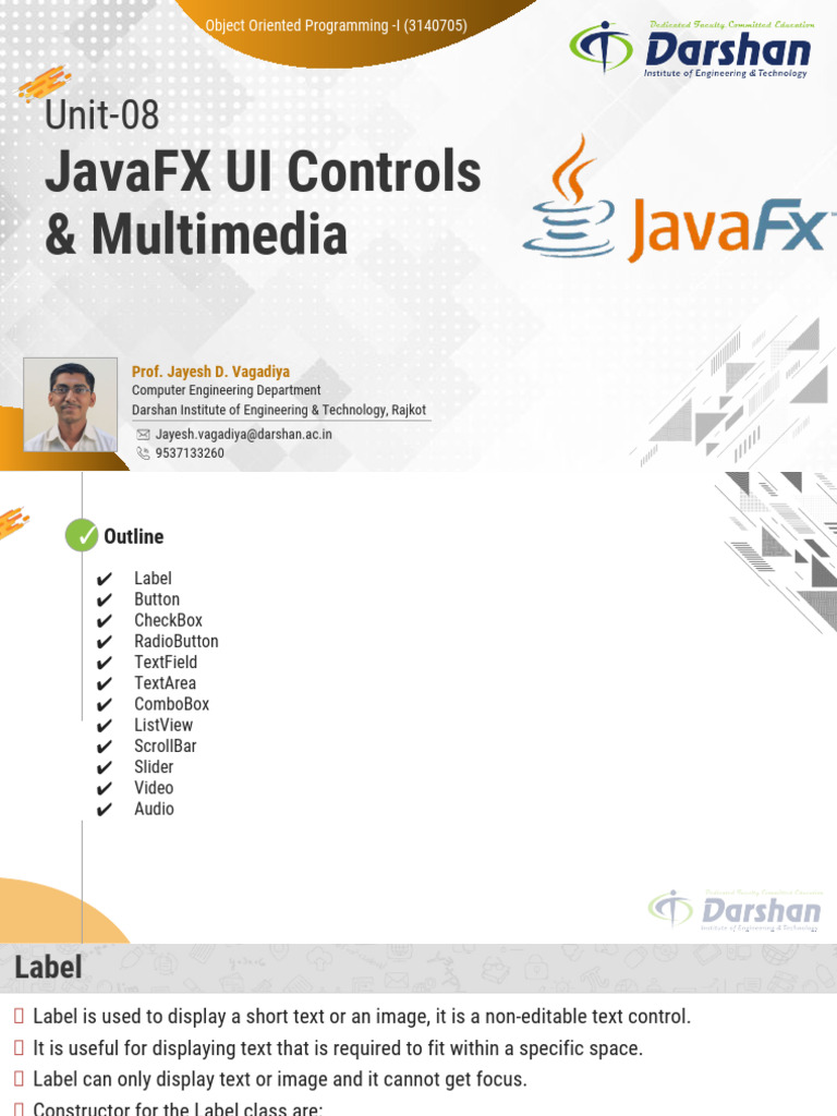 Java Ui Darshan Pdf Constructor Object Oriented Programming Programming