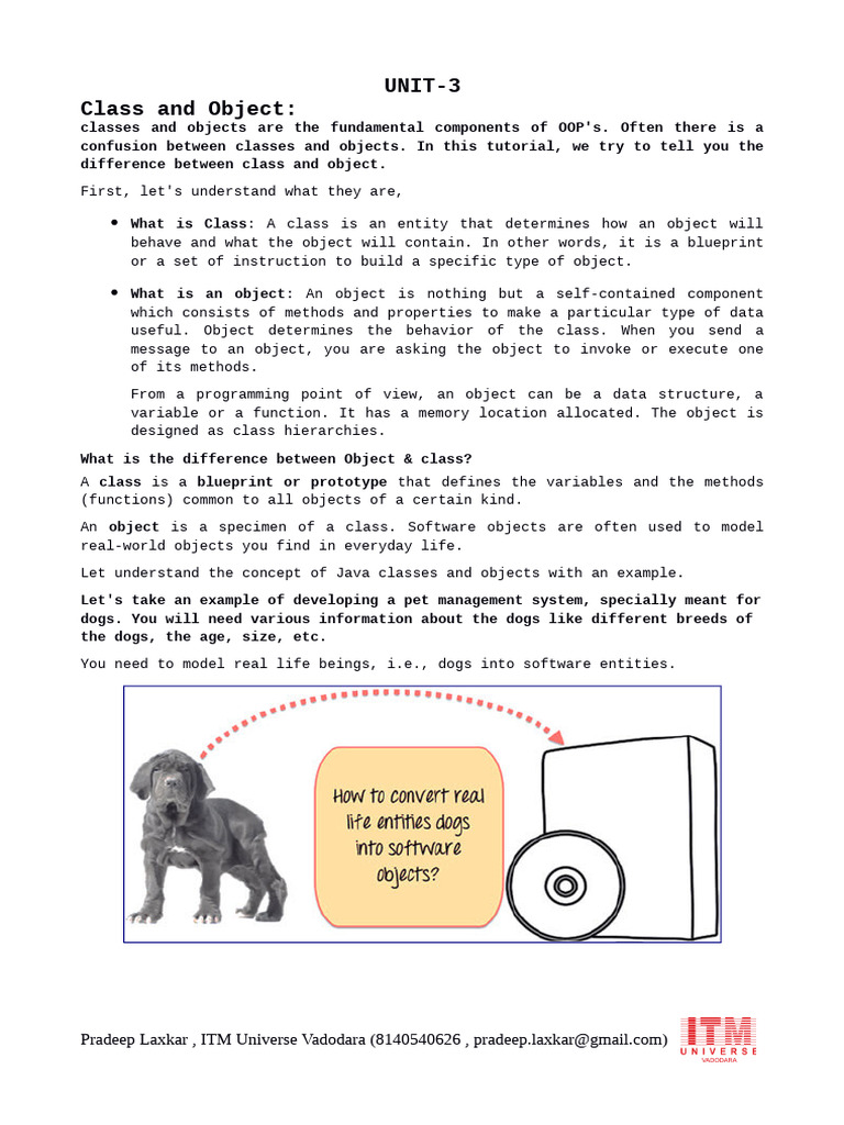Unit 3 Pdf Programming Constructor Object Oriented Programming