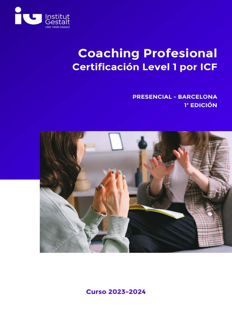 Coaching Profesional Certificacion Level 1 Por ICF | PDF