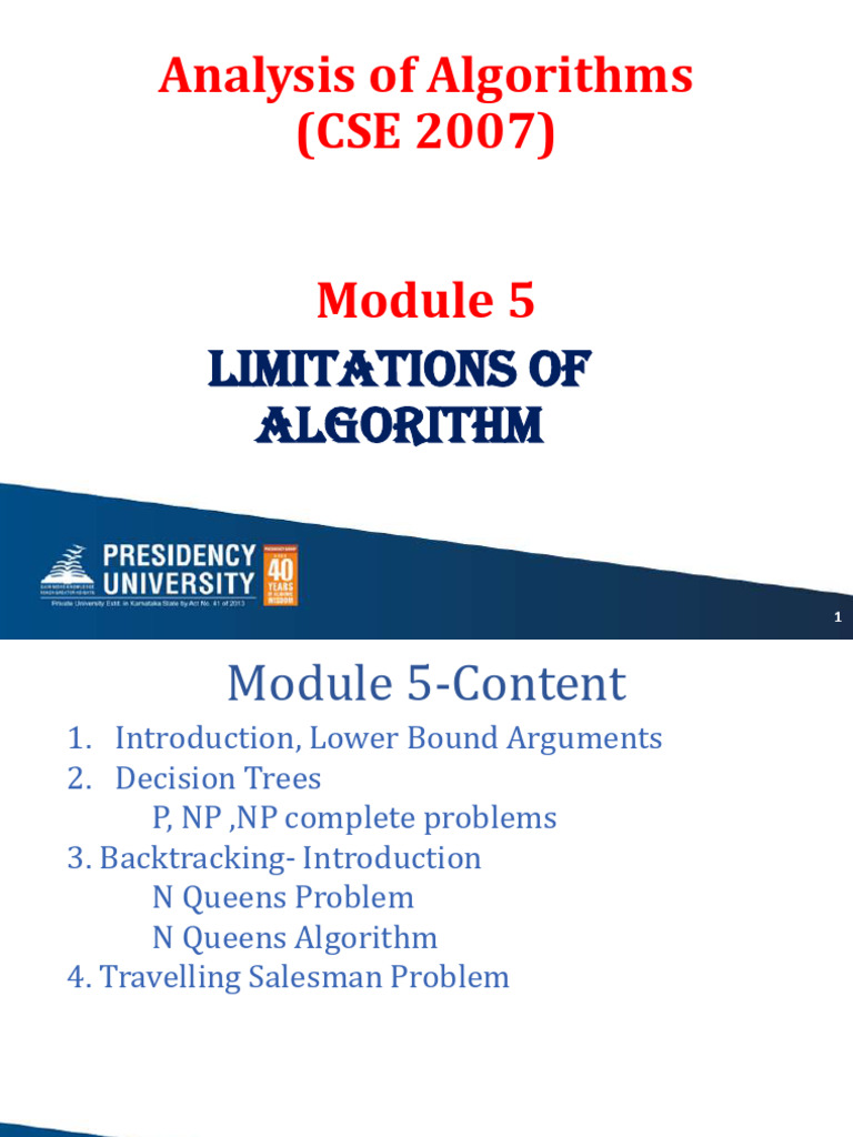 Module 5 | PDF | Computer Science | Computational Complexity Theory