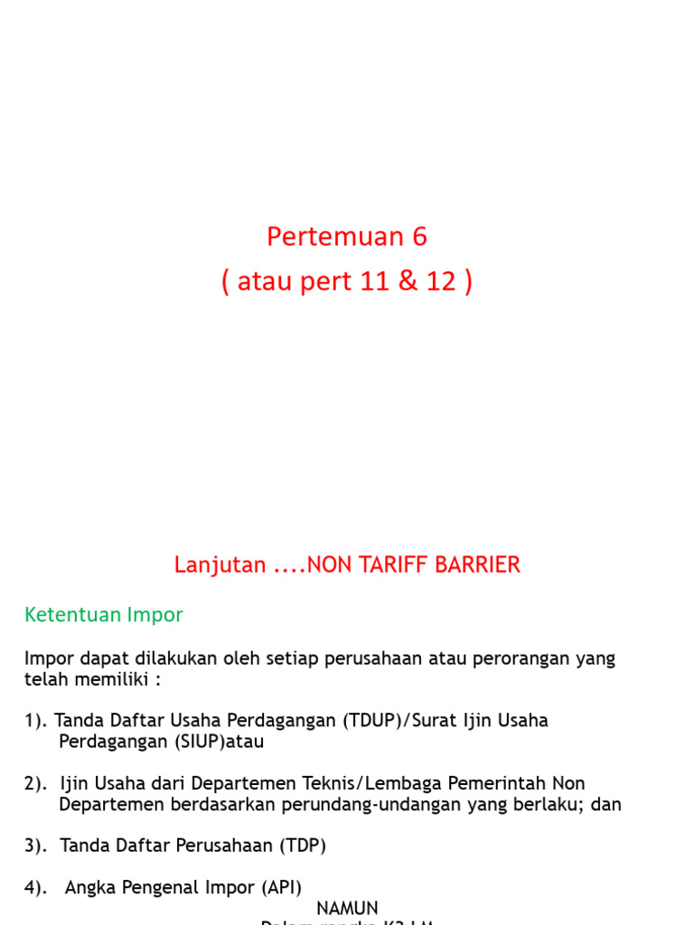 Aturan Impor dan Pembayaran Internasional | PDF