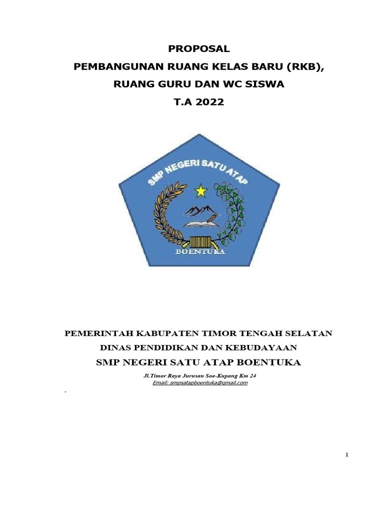 Proposal Bantuan Ruang Kelas Baru | PDF