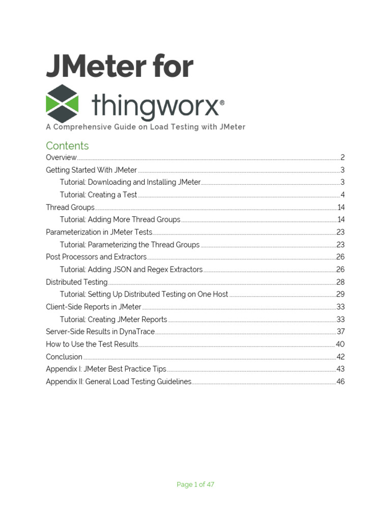 JMeter For ThingWorx Comphrensive Guide | PDF | Internet & Web | World Wide Web
