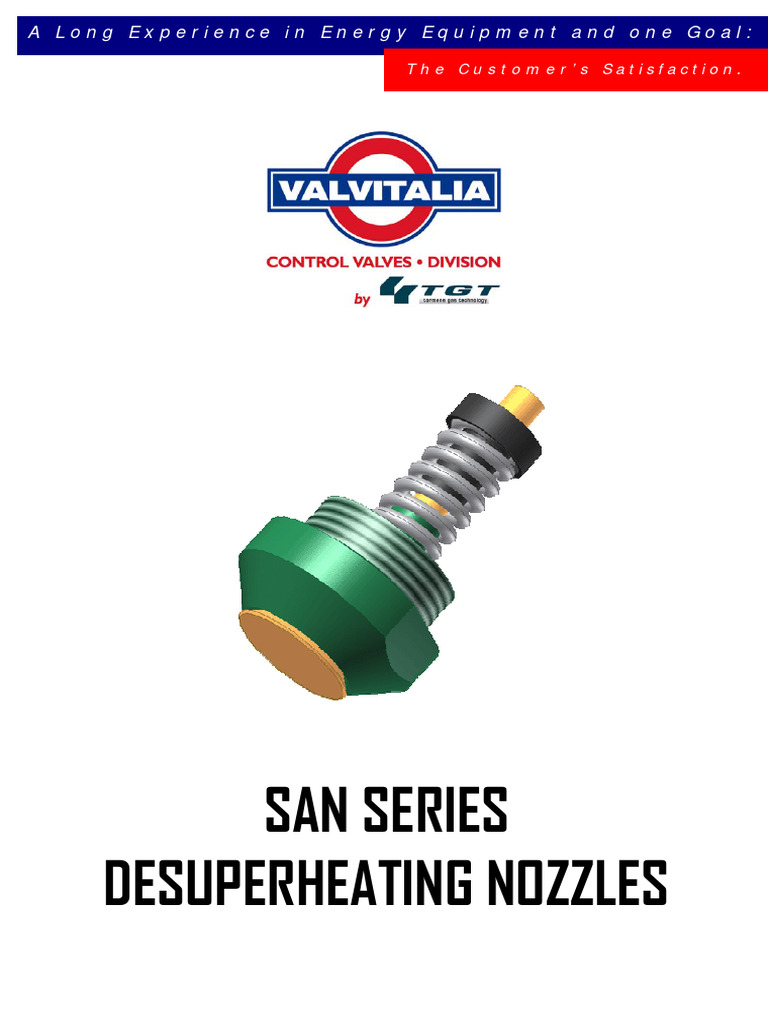 VALVITALIA-cat. SAN Desuperheater - Rev1.1 | PDF | Nozzle | Flow ...