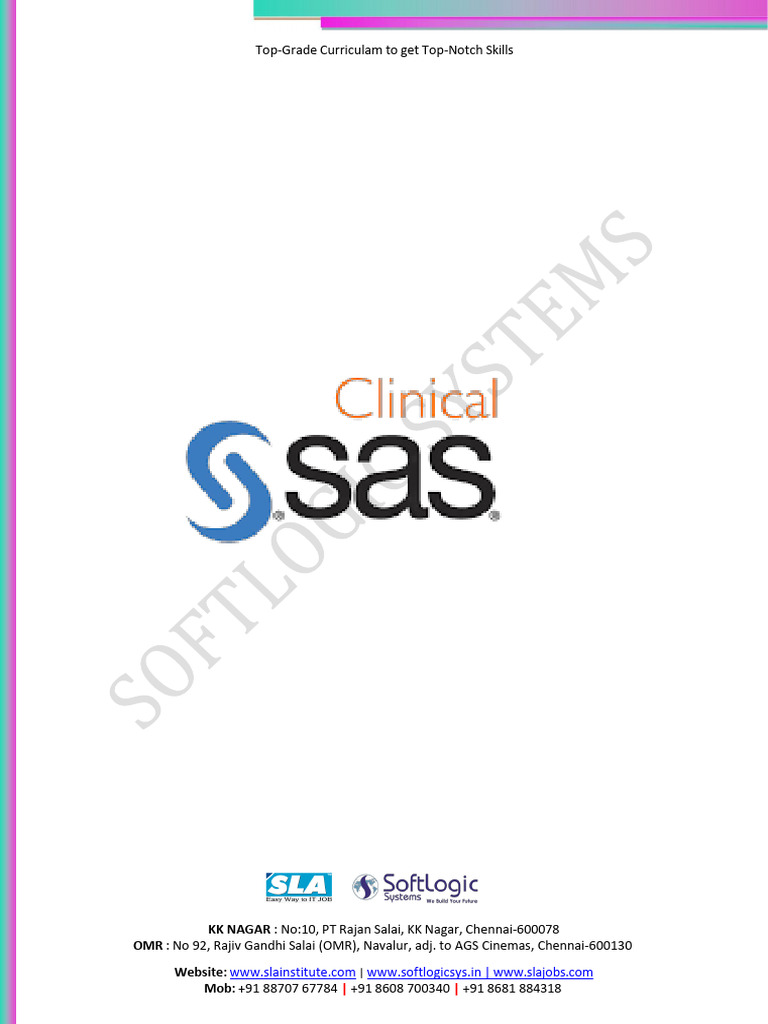 Clinical SAS Training Overview | PDF | Sas (Software) | Clinical Trial