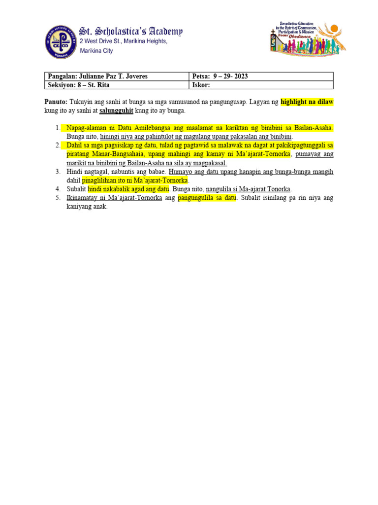 Genyo Sanhi at Bunga JOVERES | PDF