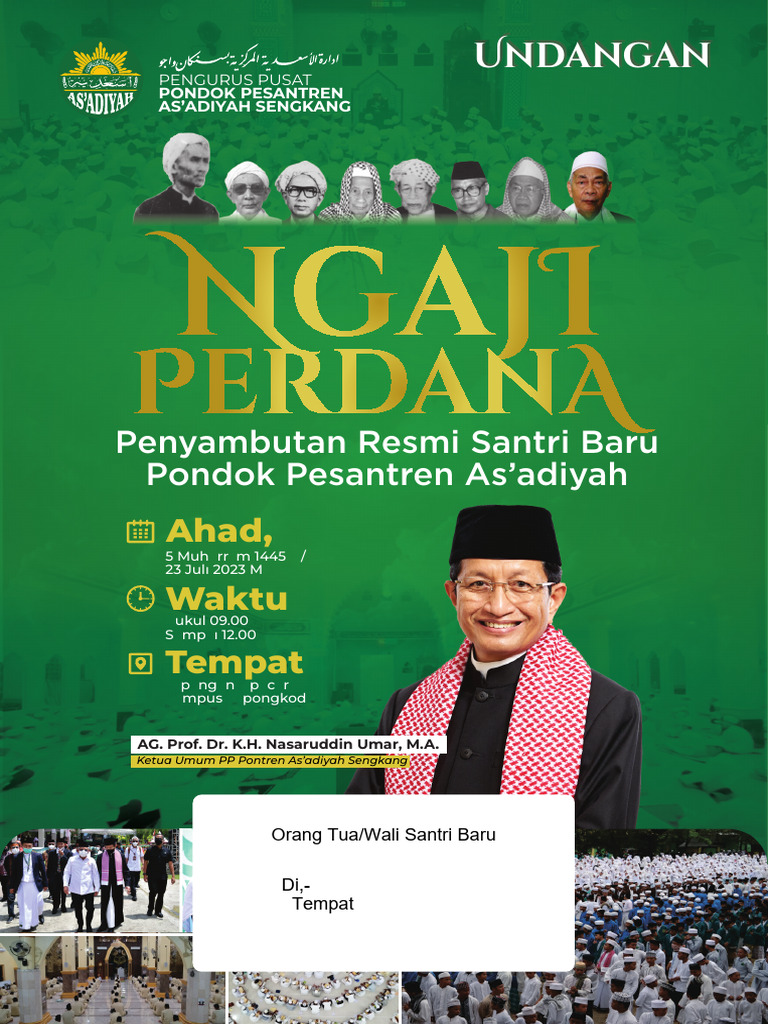 Undangan Ngaji Perdana (Orang Tua Santri) | PDF