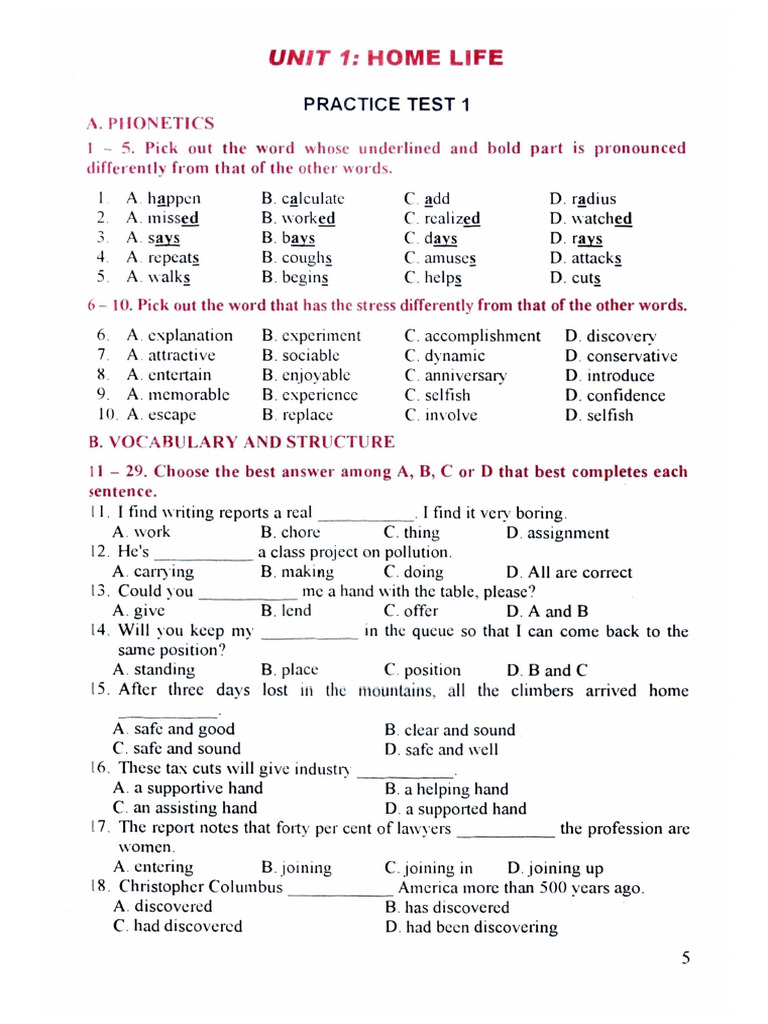 LHT12 - Unit 1 | PDF