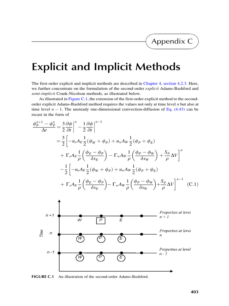 Appendix C Explicit And Implicit Methods 2013 Computational Fluid Dynamics Pdf