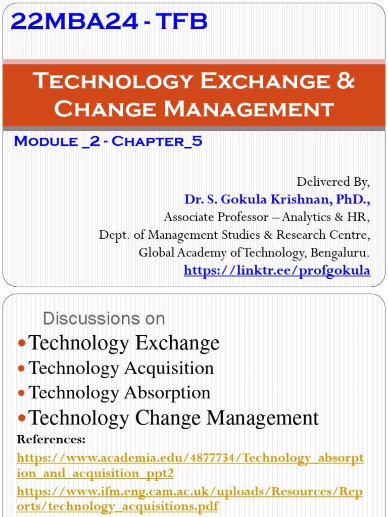 TFB M2 C5 Technology Change Management | PDF